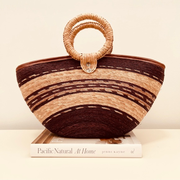 Bags | Gorgeous Boho Handmade Artisan Rattan Basket W Round Woven ...